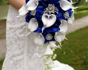 Blue Waterfall Bouquet - Etsy