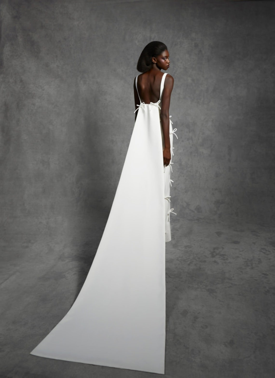 Bow Me Knot Sheath Gown With Train & Matching Sheer Bow Knot - Etsy