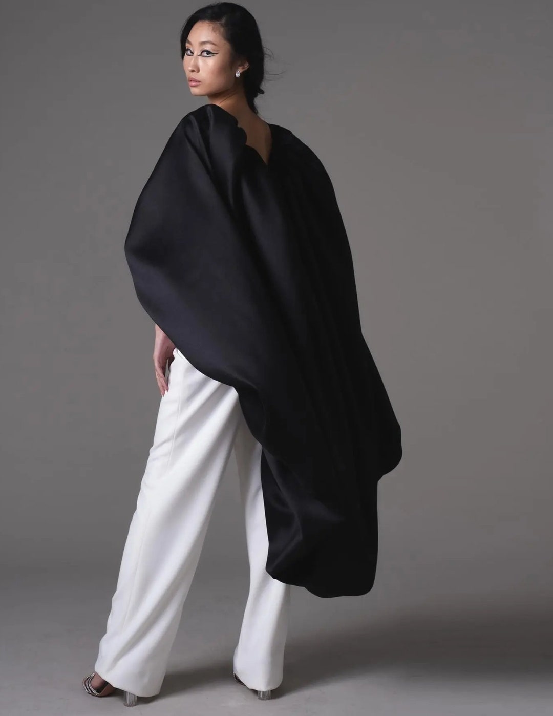 Mid-calf Satin Balloon Draped Bridal Special Occasion Event - Etsy