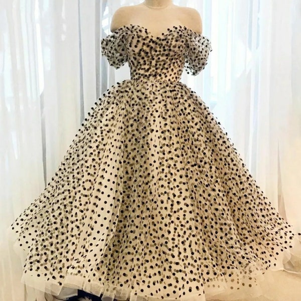 Polka Dot Prom Dress Etsy
