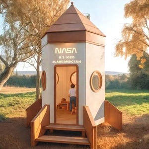 Rocket Ship Playhouse Plans – DIY Kids Outdoor Playhouse (PDF Download ...