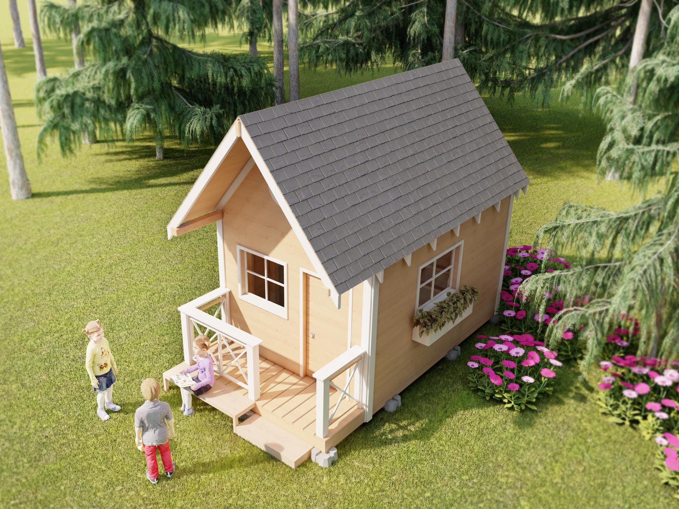 Two Story Playhouse Plans- Digital Download - Etsy