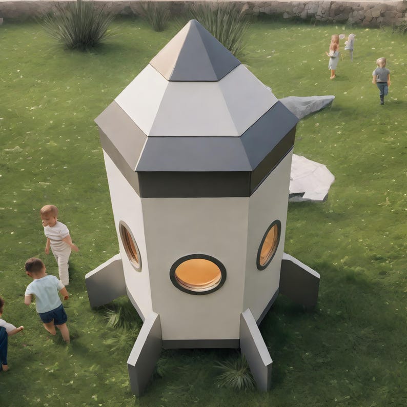 Playhouse DIY Plans- Rocket Playhouse- Digital Item - Etsy