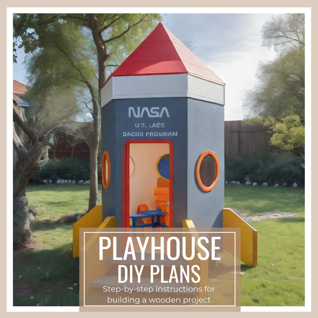 Playhouse DIY Plans- Rocket Playhouse- Digital Item - Etsy