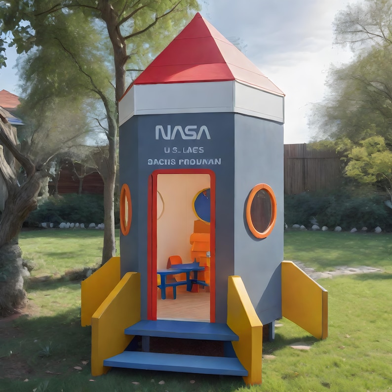 Playhouse DIY Plans- Rocket Playhouse- Digital Item - Etsy