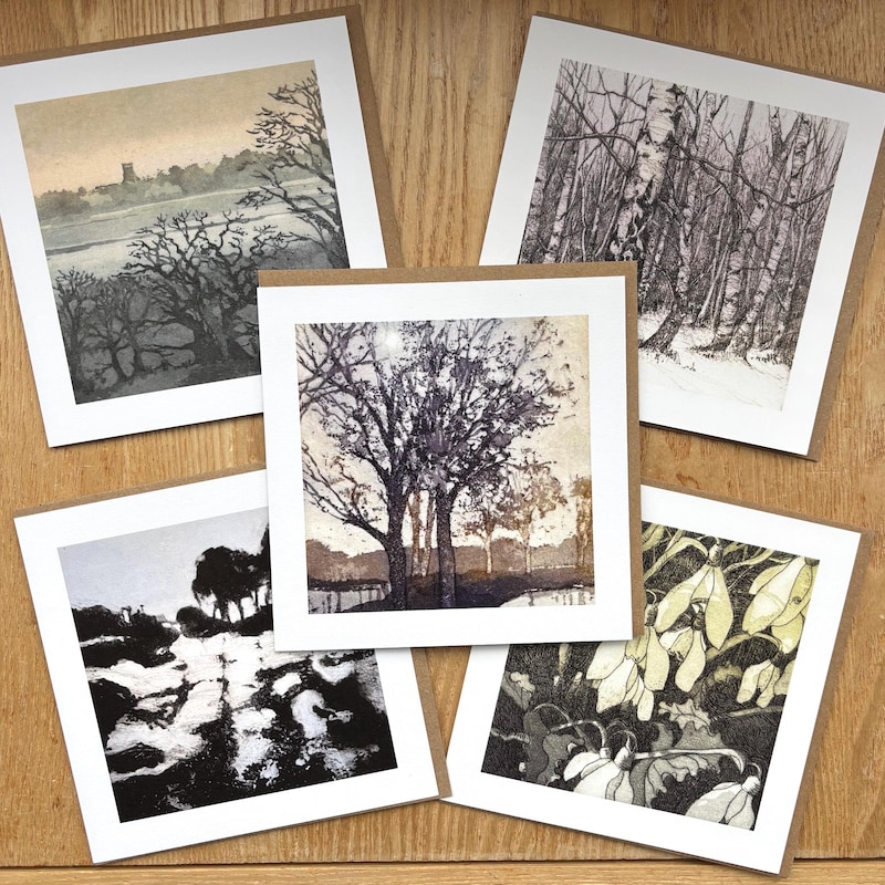 Winter Scene Blank Cards - Etsy UK