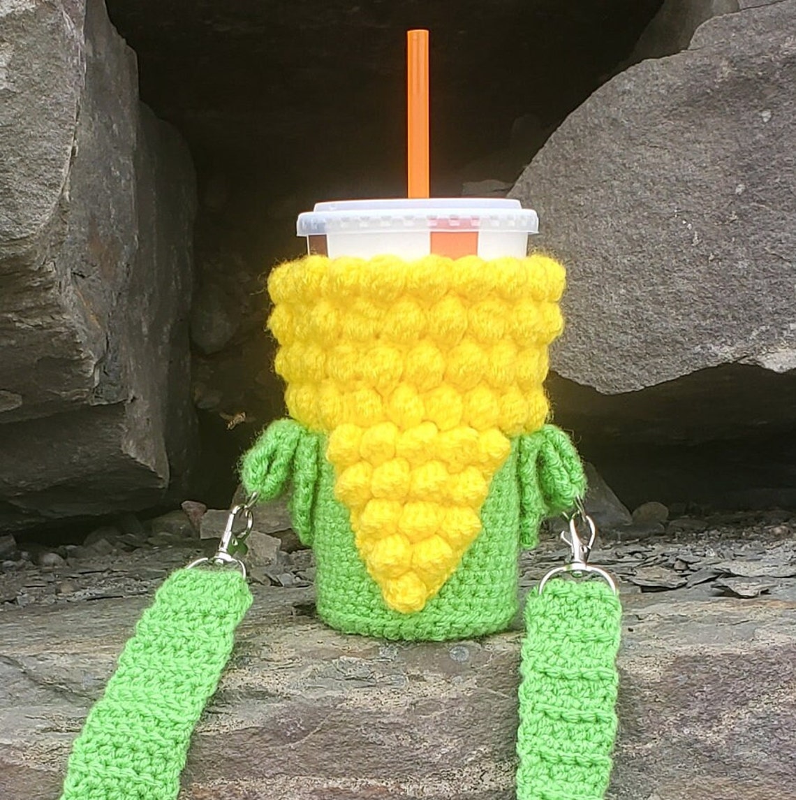 I Love Corn Wearable Cup/bottle Cozy for Small Bottles/cups (20oz ...