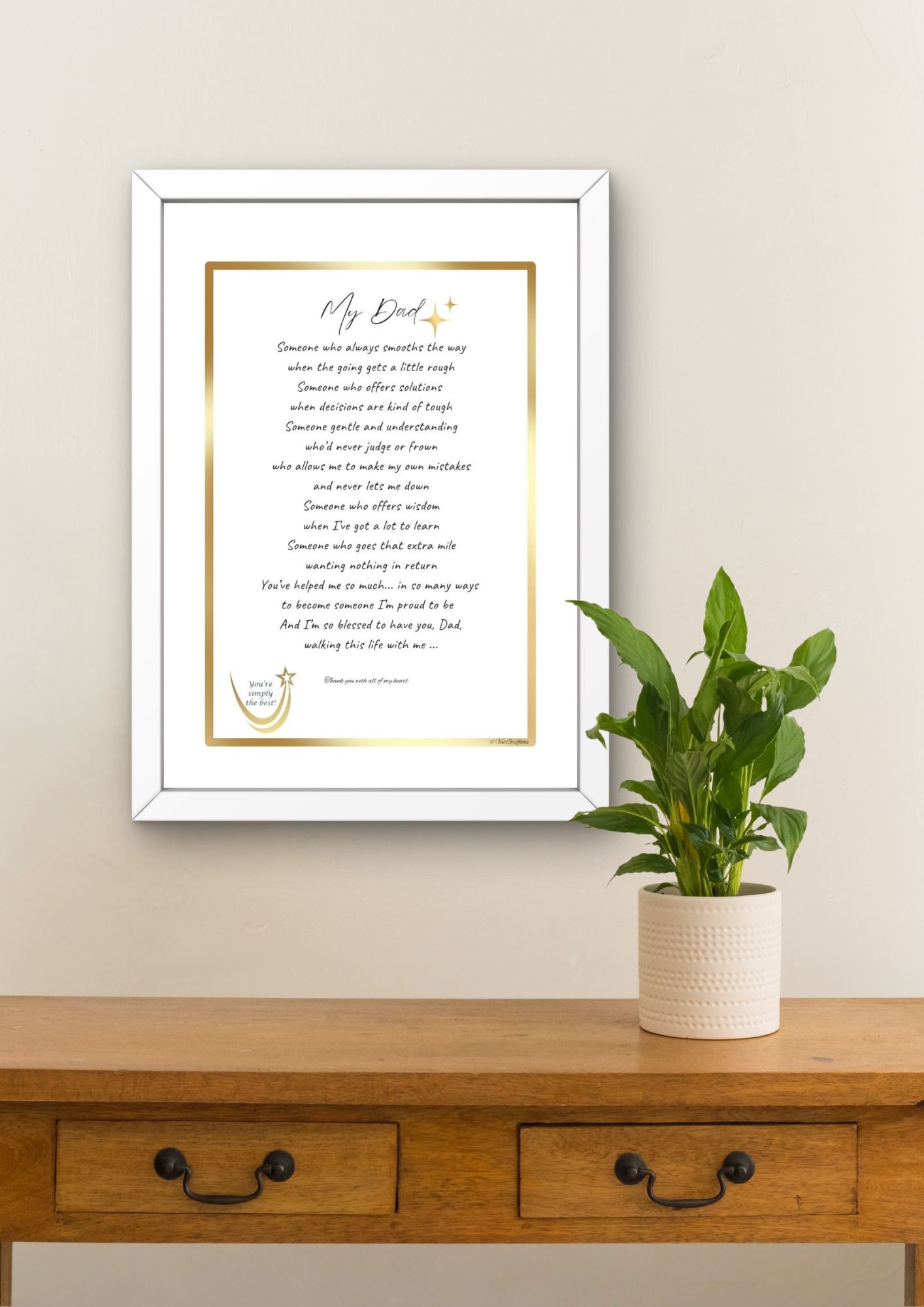 MY DAD original Poem for Dad Father's Day Gift birthday Gift for Dad ...