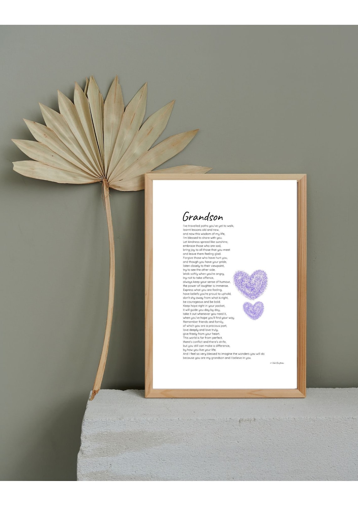 GRANDSON POEM - Original Poem to Print & Frame Instant Download Gift ...