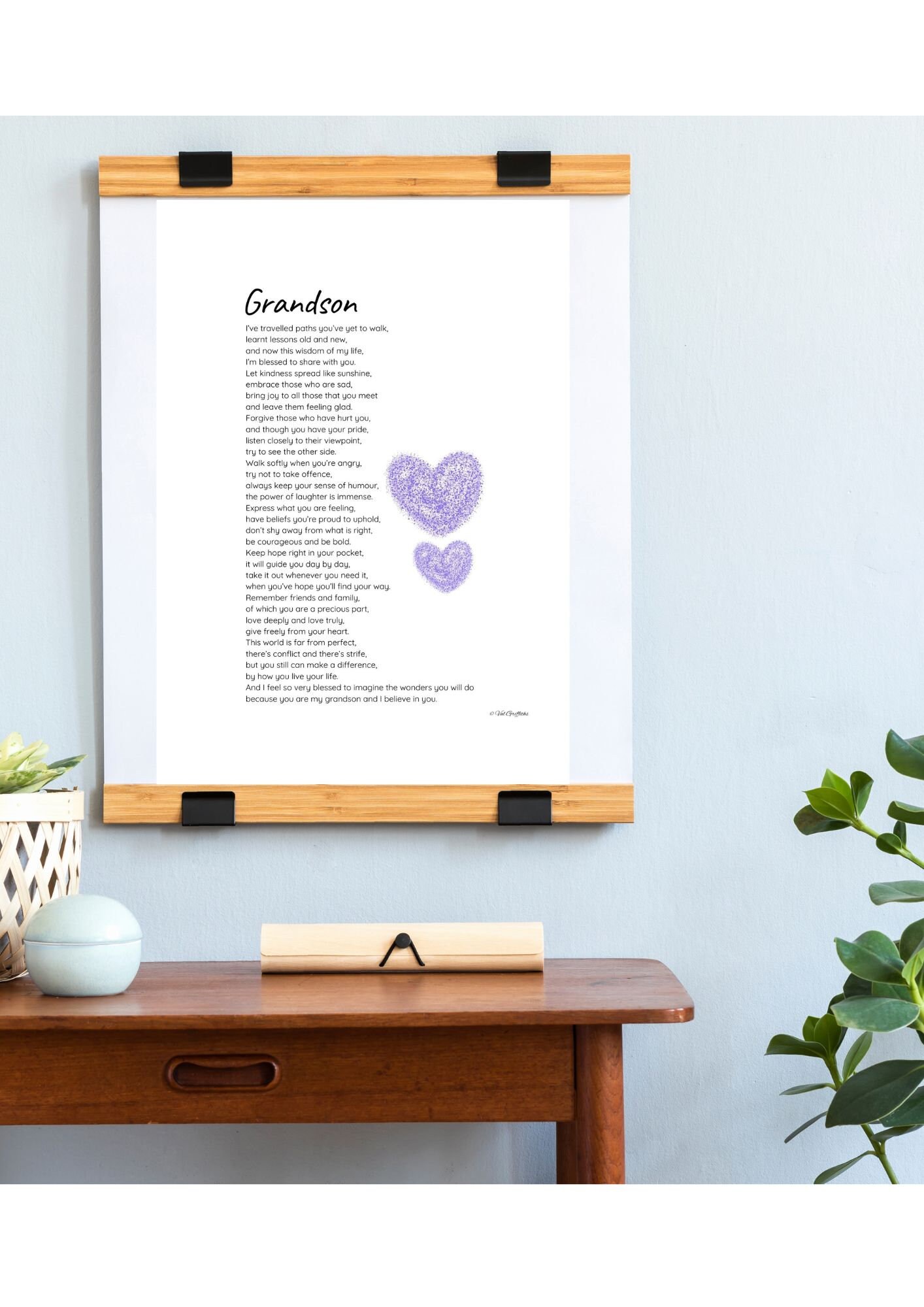 GRANDSON POEM - Original Poem to Print & Frame Instant Download Gift ...