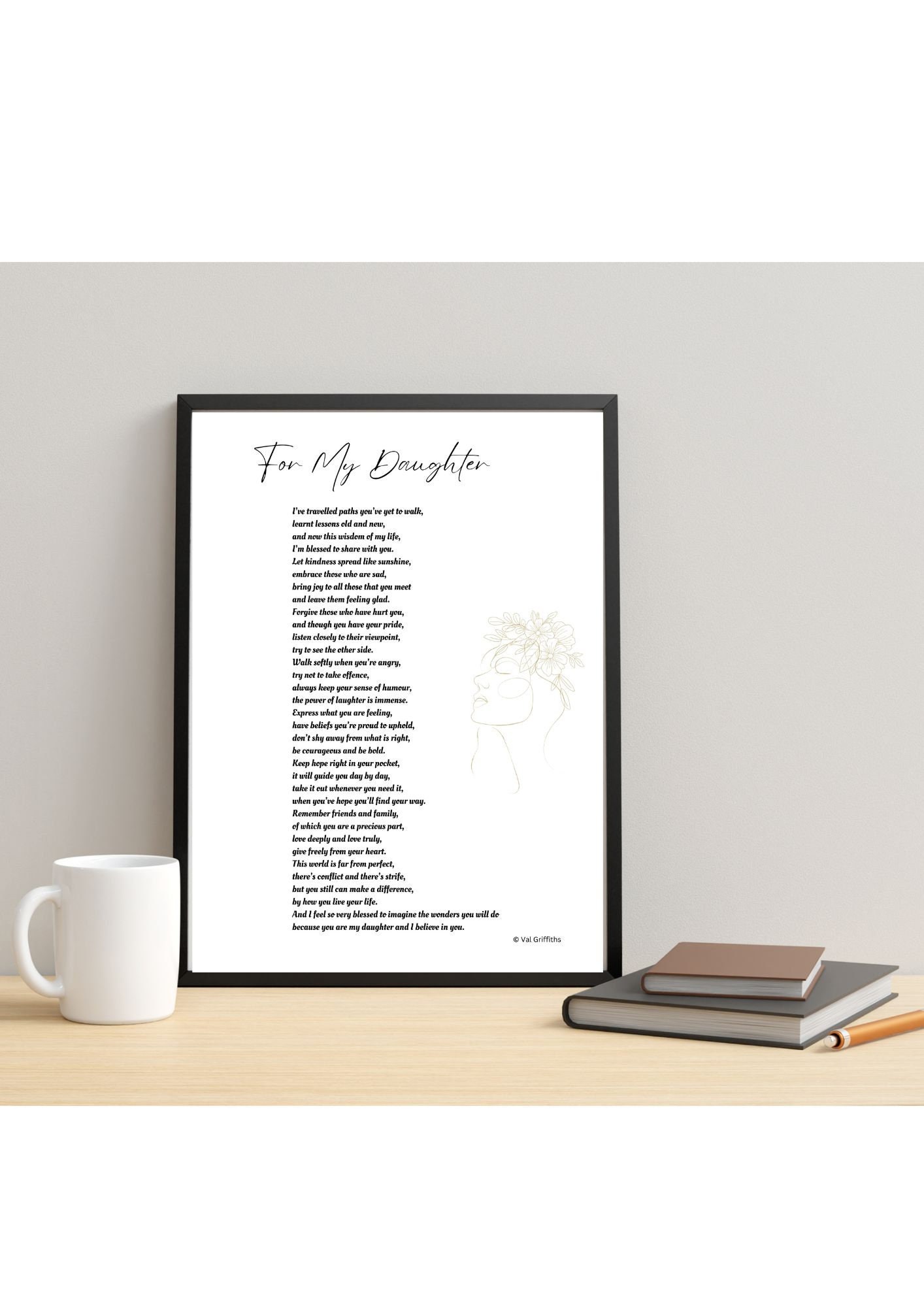Original DAUGHTER POEM - Sentimental Gift for Daughter From Mum or Dad ...