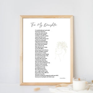 Original DAUGHTER POEM - Sentimental Gift for Daughter From Mum or Dad ...