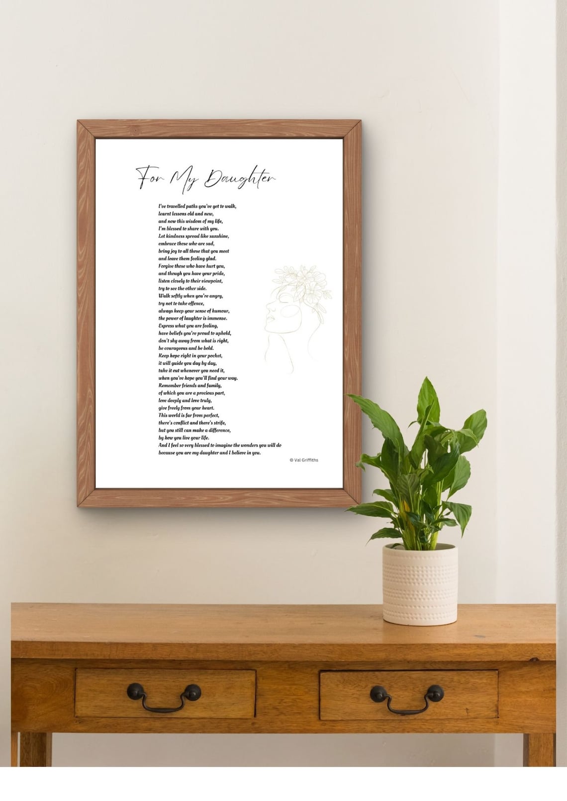 Original DAUGHTER POEM Sentimental Gift for Daughter From Mum or Dad ...