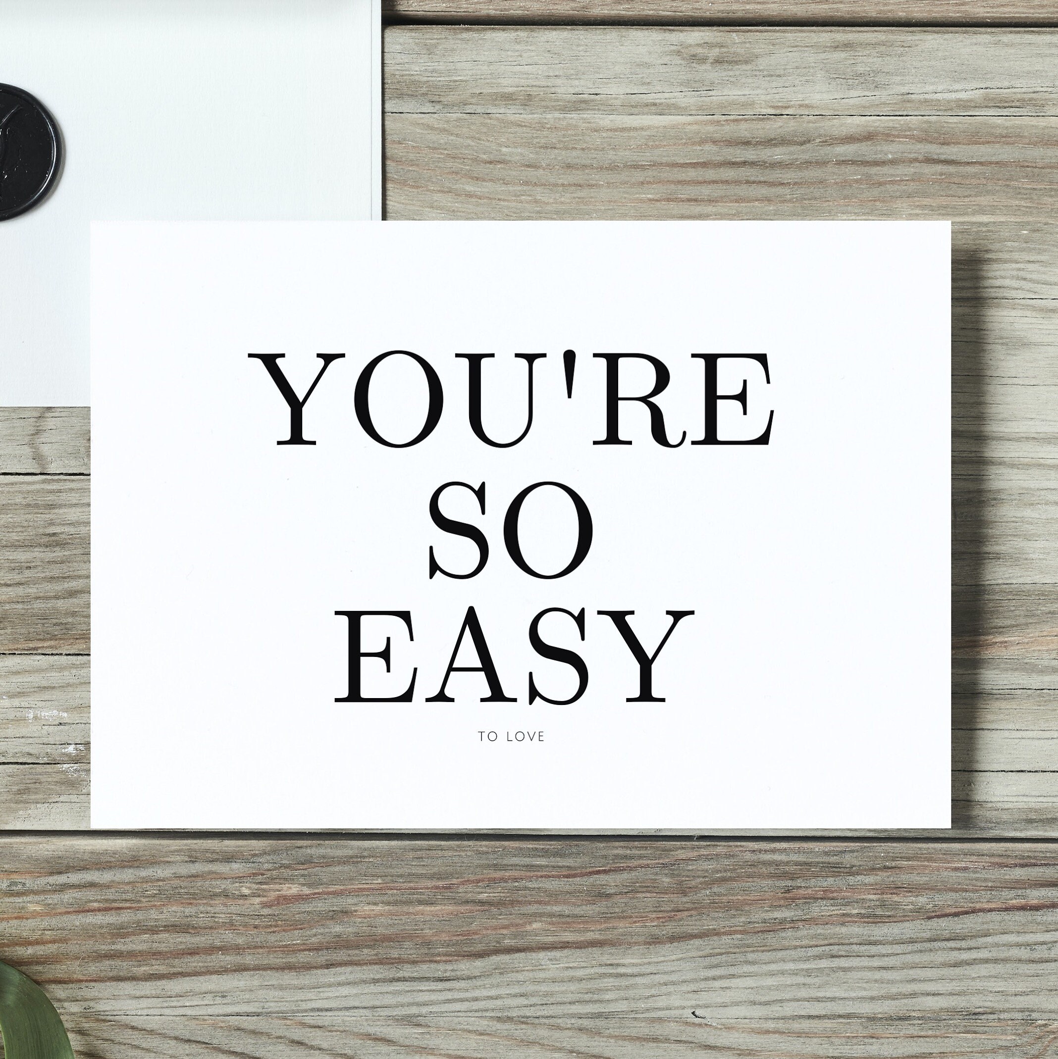 Joke Card, Banter Card, Humour Card, You're so Easy to Love Card, Funny ...