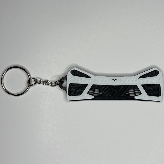 Chevrolet Corvette C4 Polished Stainless Steel Keychain, 51% OFF