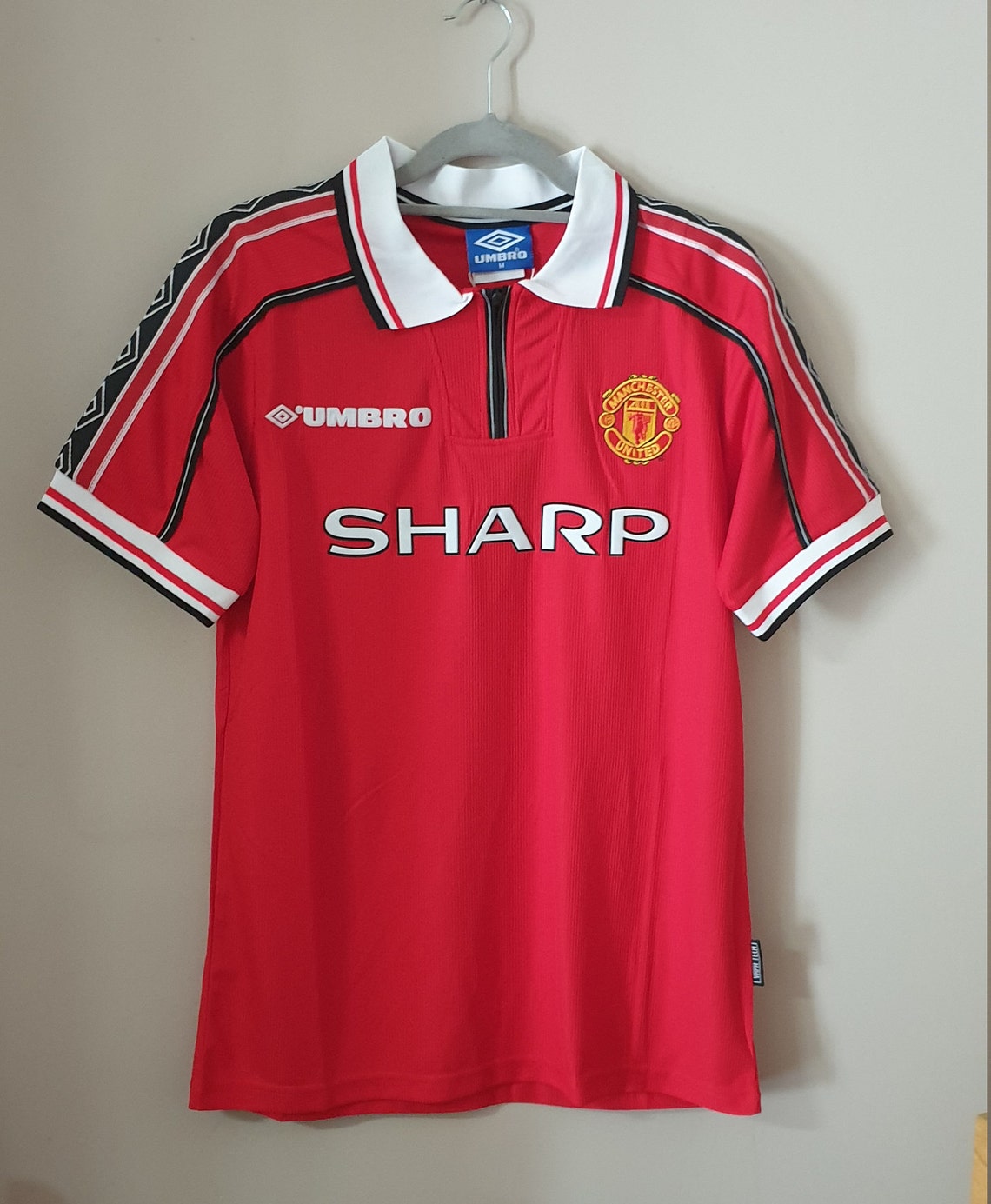 Keane 16 Manchester United Retro Home Shirt Treble Season 1999 Etsy