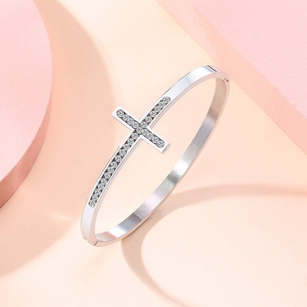 Stylish Cross Bangle for Women Cross Style Bangle for Gift - Etsy