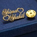 Double Name Heart Shape Brooch Pin Custom Frosted Brooch - Etsy