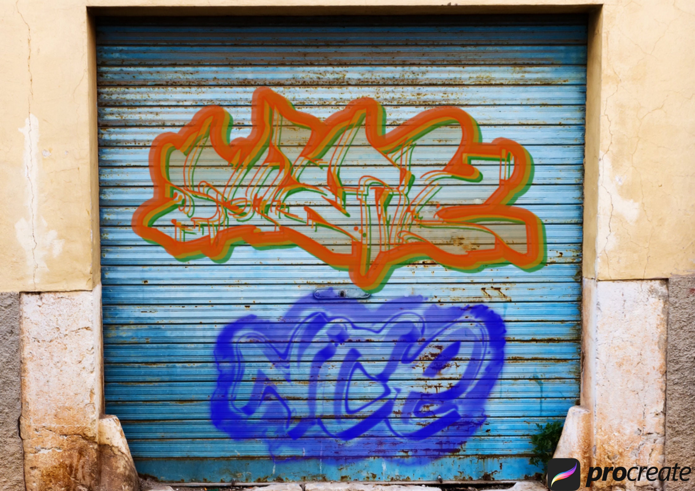 100 Graffiti Stamps for Procreate Wall Art Urban Style iPad Stamps City ...