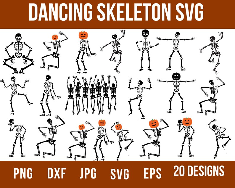 Dancing Skeleton Svg Skeleton Svg Halloween Svg Funny - Etsy