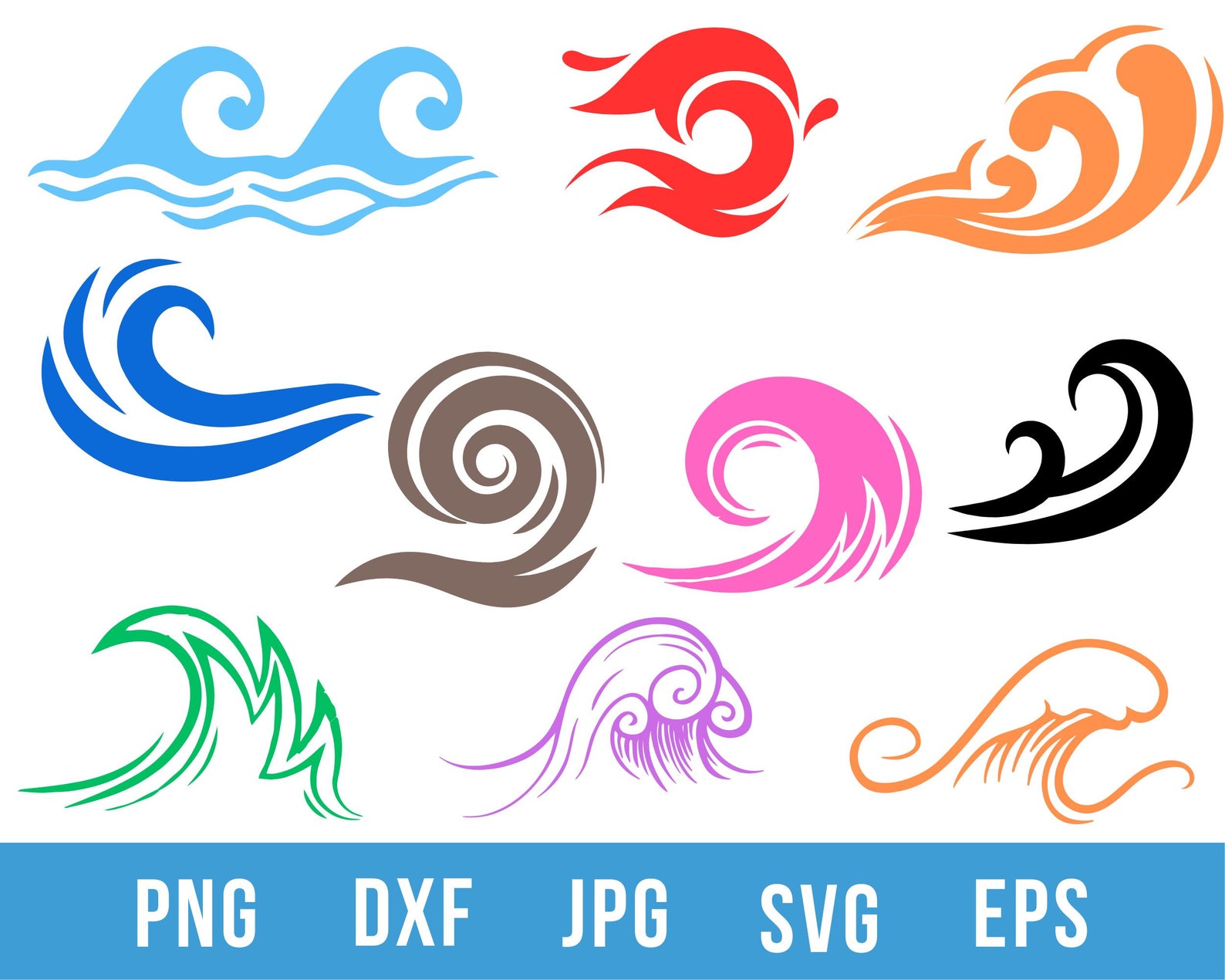 Ocean Sea Waves Svg Bundle Sea Waves Design Svg Beach Water - Etsy Canada
