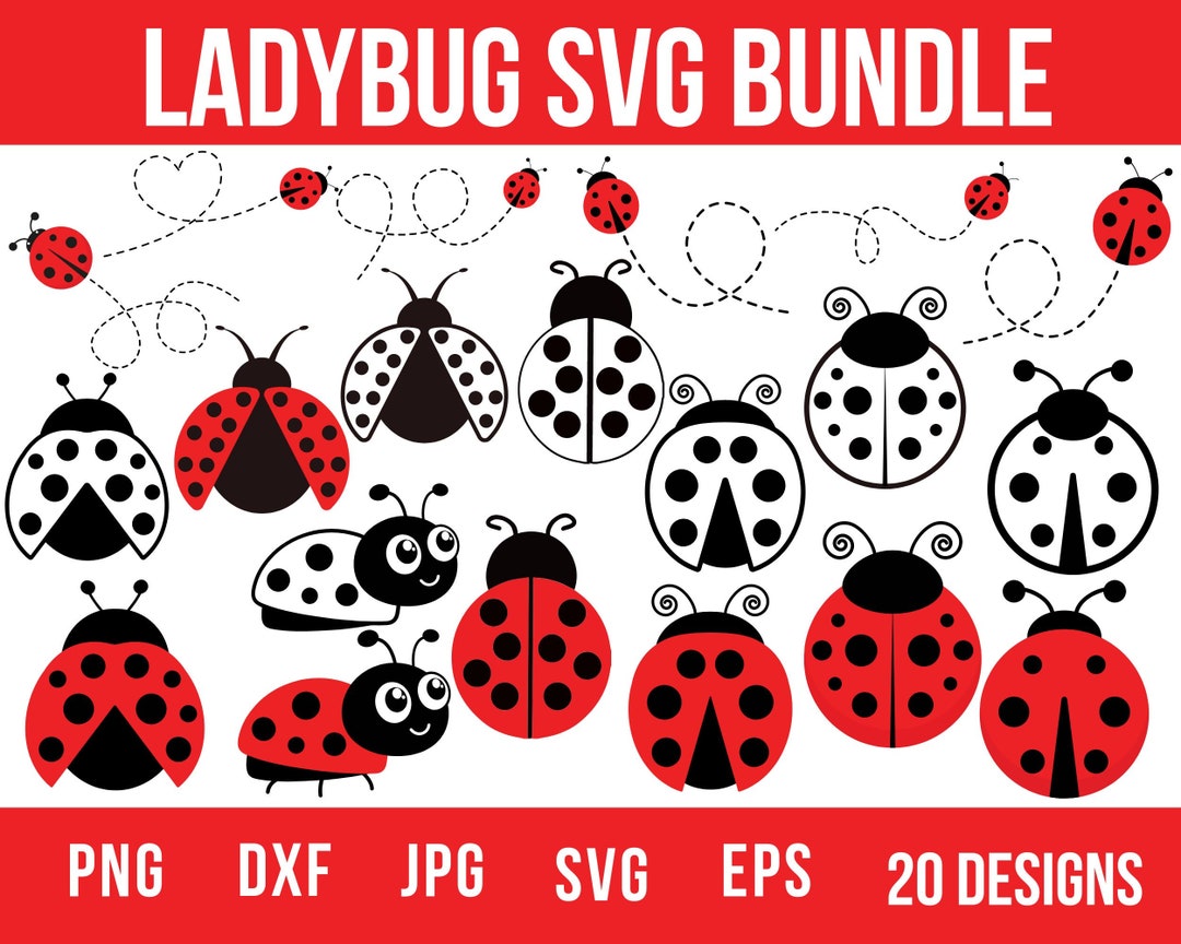 Ladybug Svg Bundle Files, Love Path Bug Svg, Ladybug Svg Layered ...
