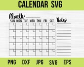 Calendar Svg Calendar Svg Bundle Calendar Cut File Home - Etsy