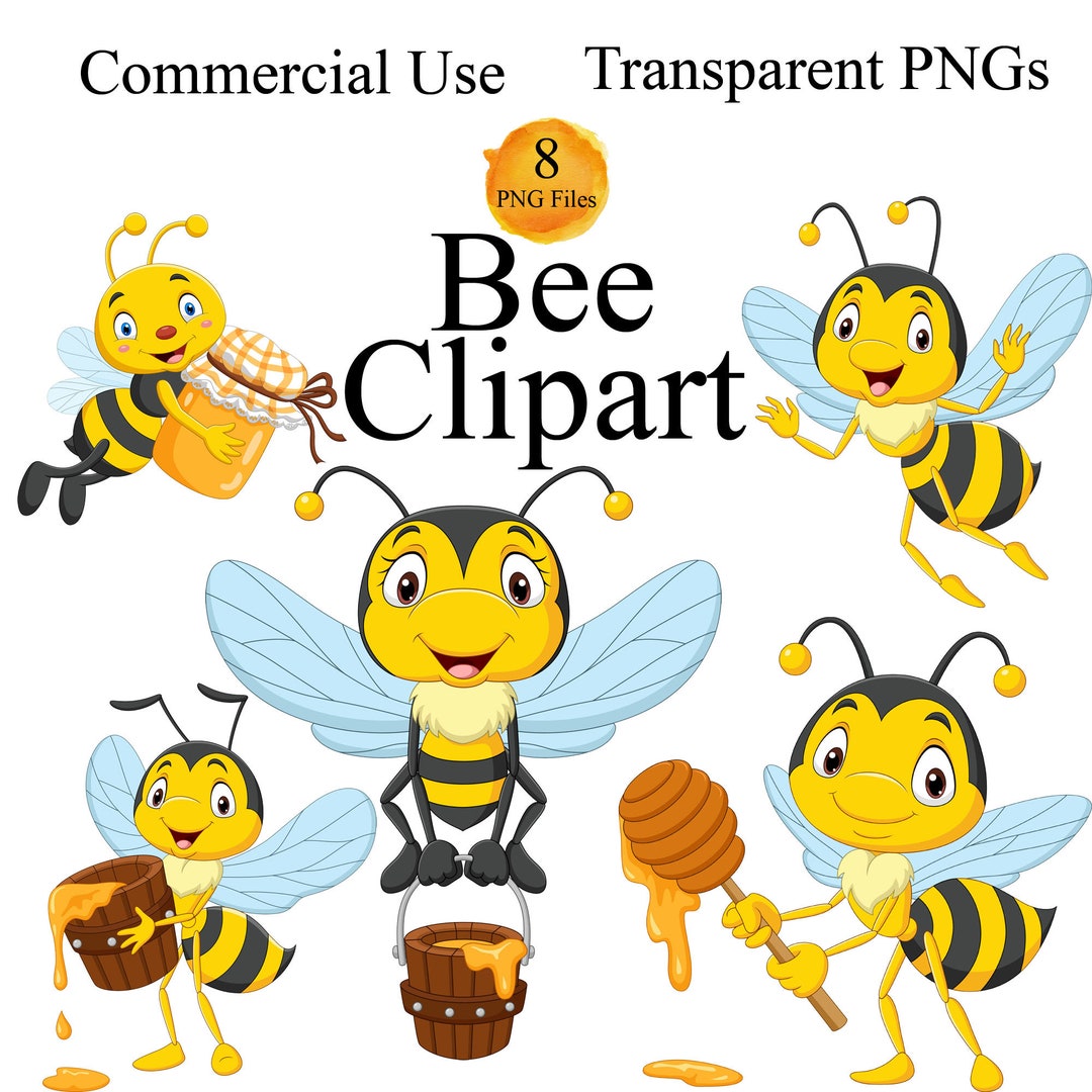 Bee Clipart, Bee Svg, Bee Png, Honey Bee Svg, Honey Bee, Bumble Bee Svg ...
