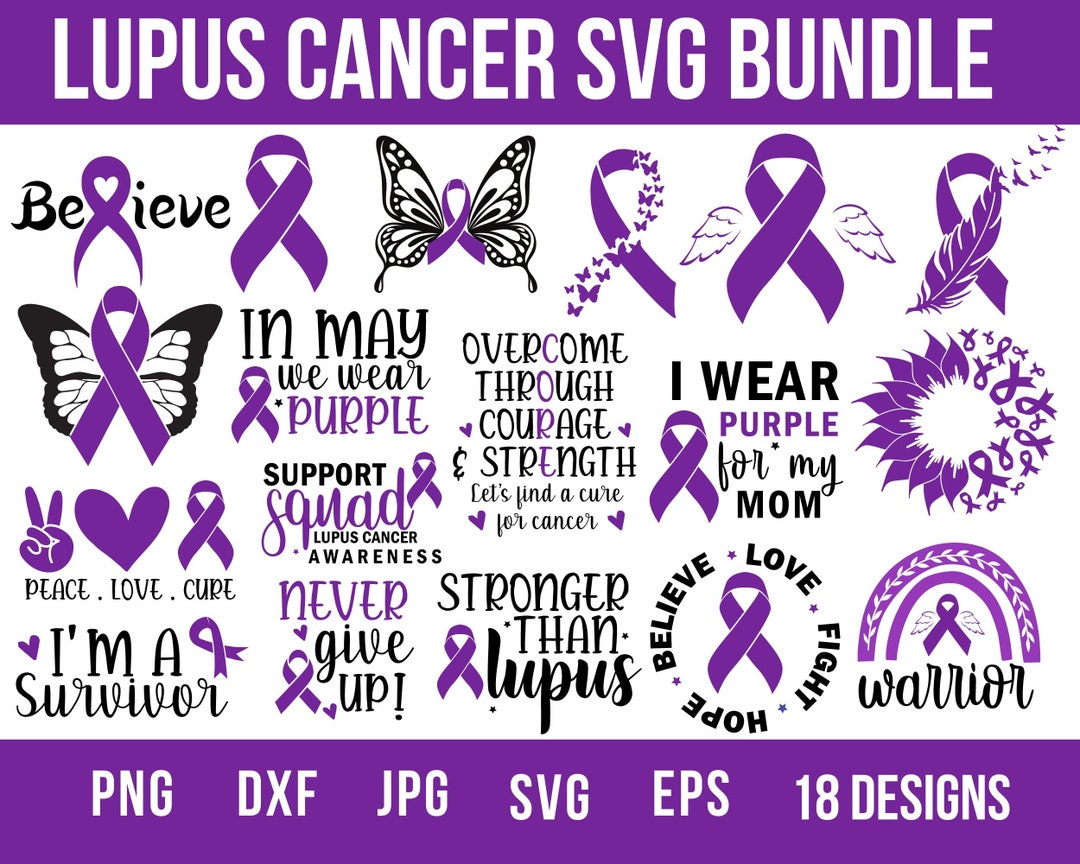Lupus Svg With Bundle, Cancer Svg, Cancer Ribbon Svg, Ribbon Svg, Lupus ...