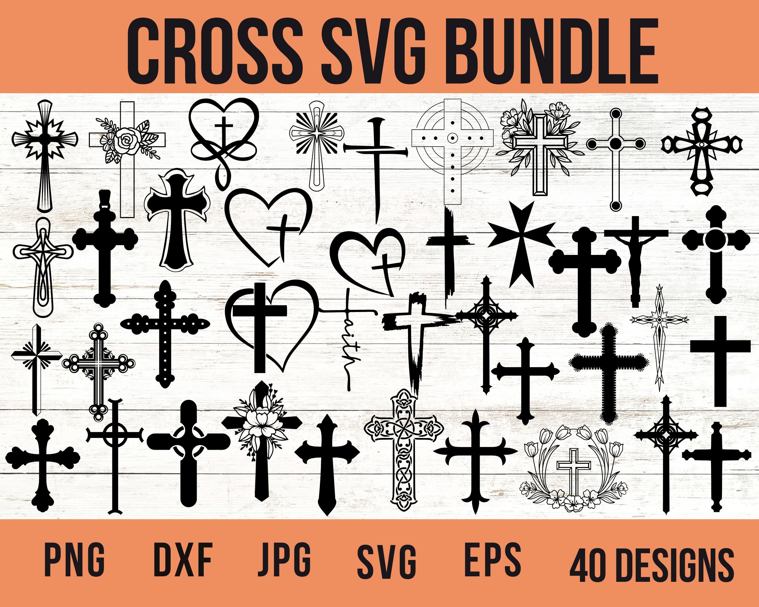 Jesus Cross Svg Bundle Old Rugged Christian Cross Svg Faith - Etsy