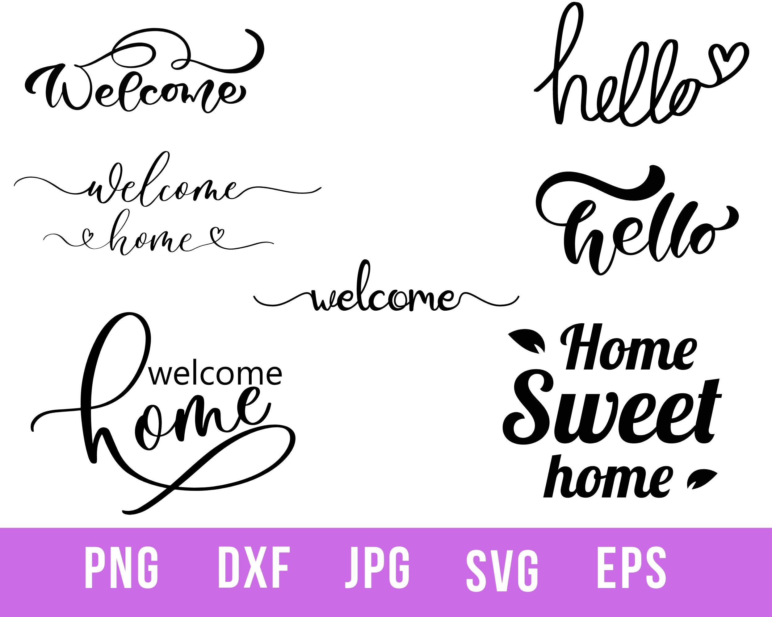 Door Hanger Svg Round Door Sign Svg Welcome Sign Svg - Etsy UK