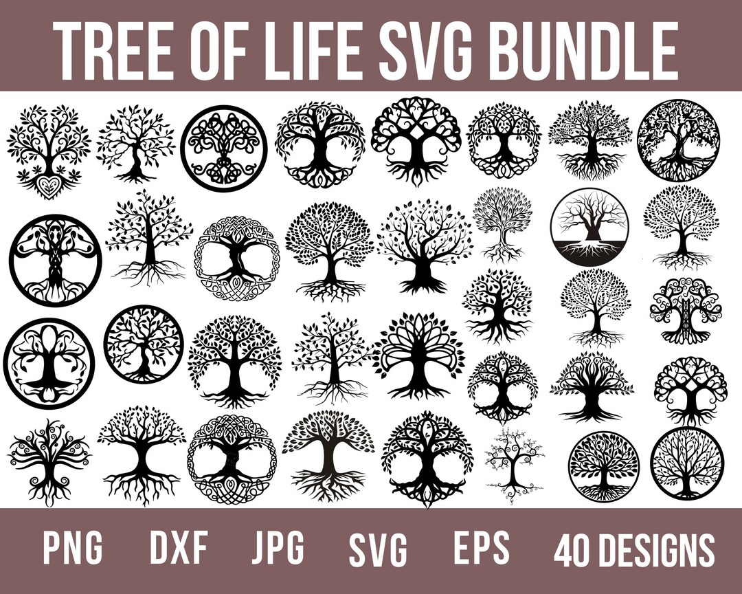 Tree of Life Svg With Bundle, Family Tree Svg, Tree of Life Png, Family ...
