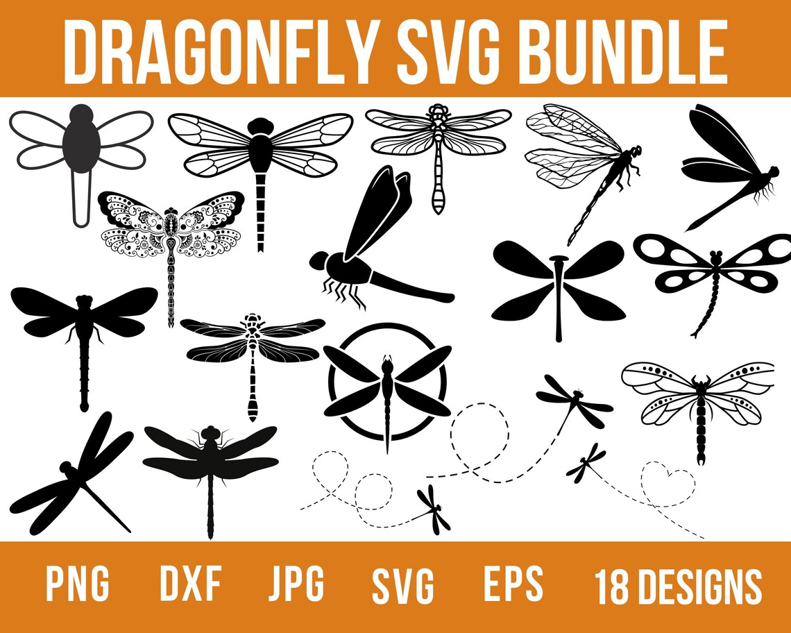 18 Dragonfly Svg Bundle Dragonfly Svg Layered Dragonfly Svg - Etsy