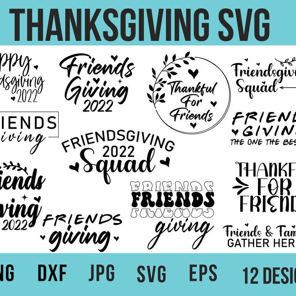 Friendsgiving Svg - Etsy