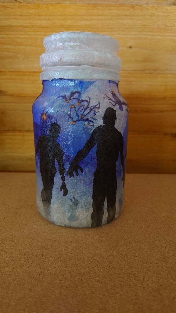 Beautiful Handmade Decoupaged Light up Jars / Lampbattery - Etsy UK