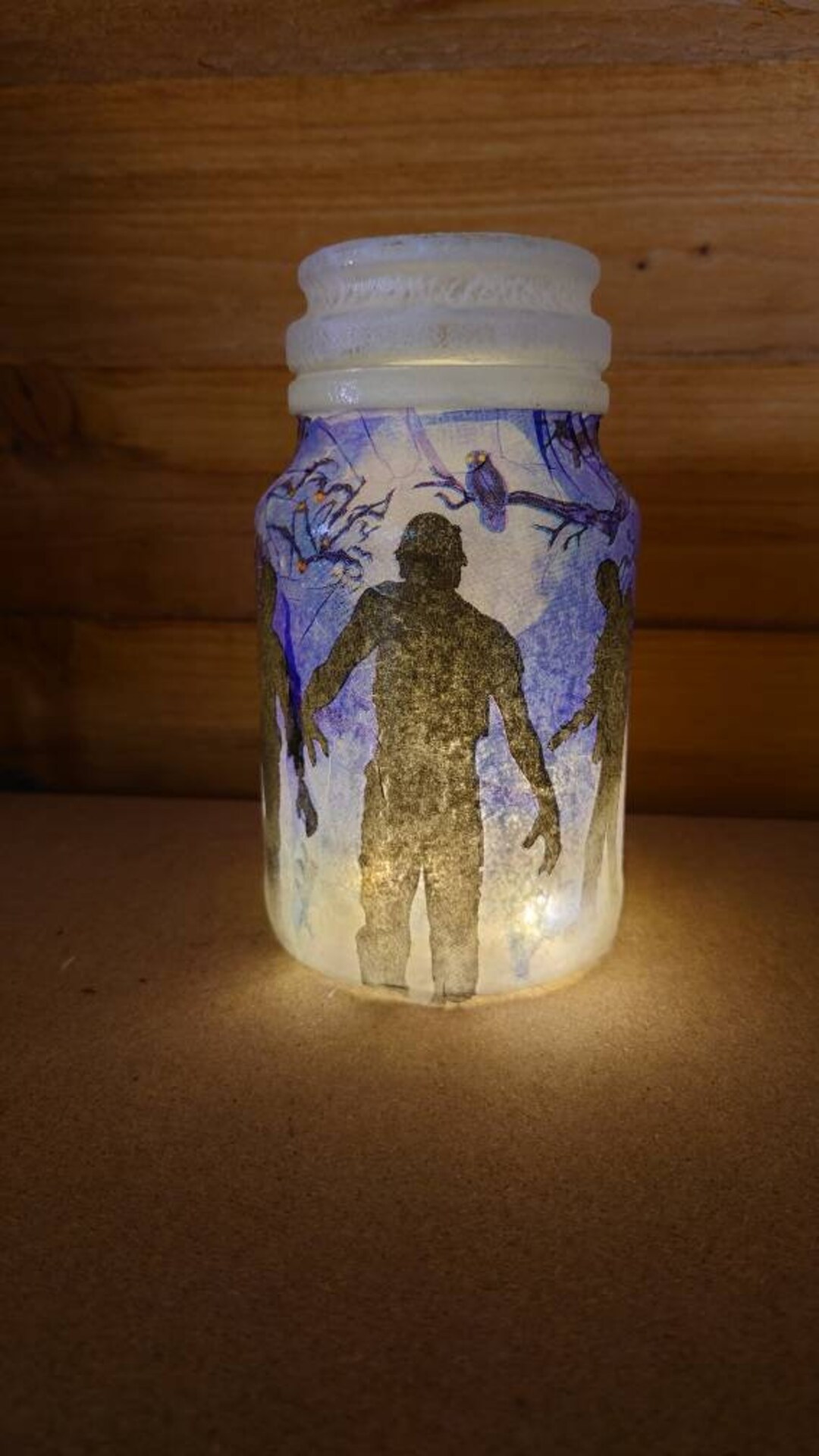 Beautiful Handmade Decoupaged Light up Jars / Lamp,battery Operated ...