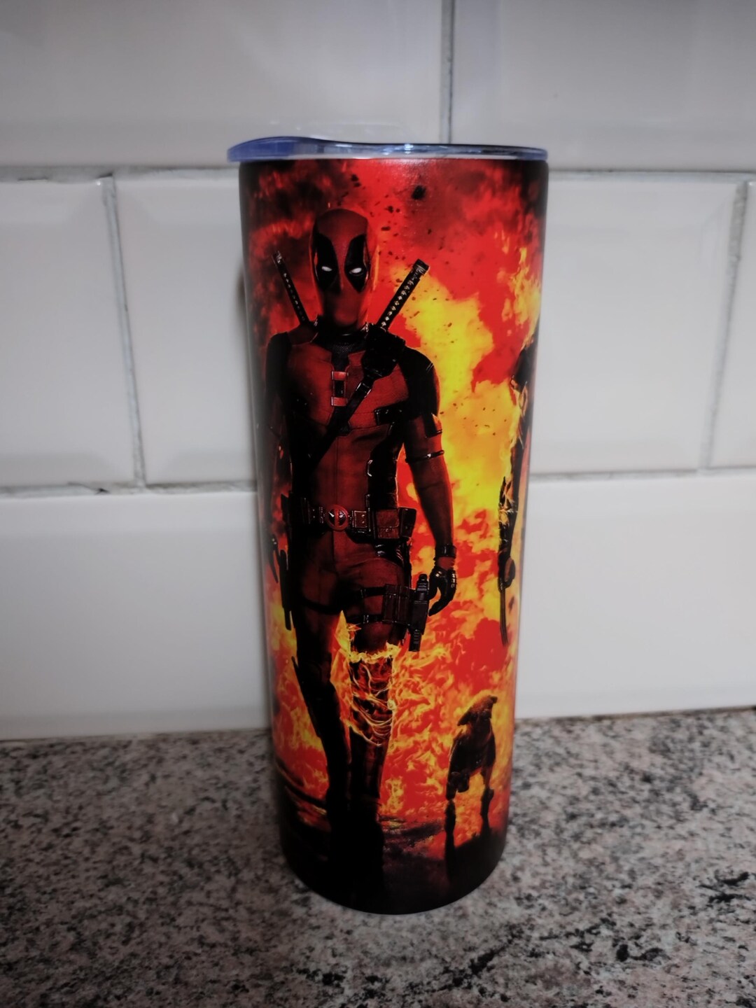 Deadpool Vs Wolverine Stainless Steel 20oz Tumbler With Airtight ...
