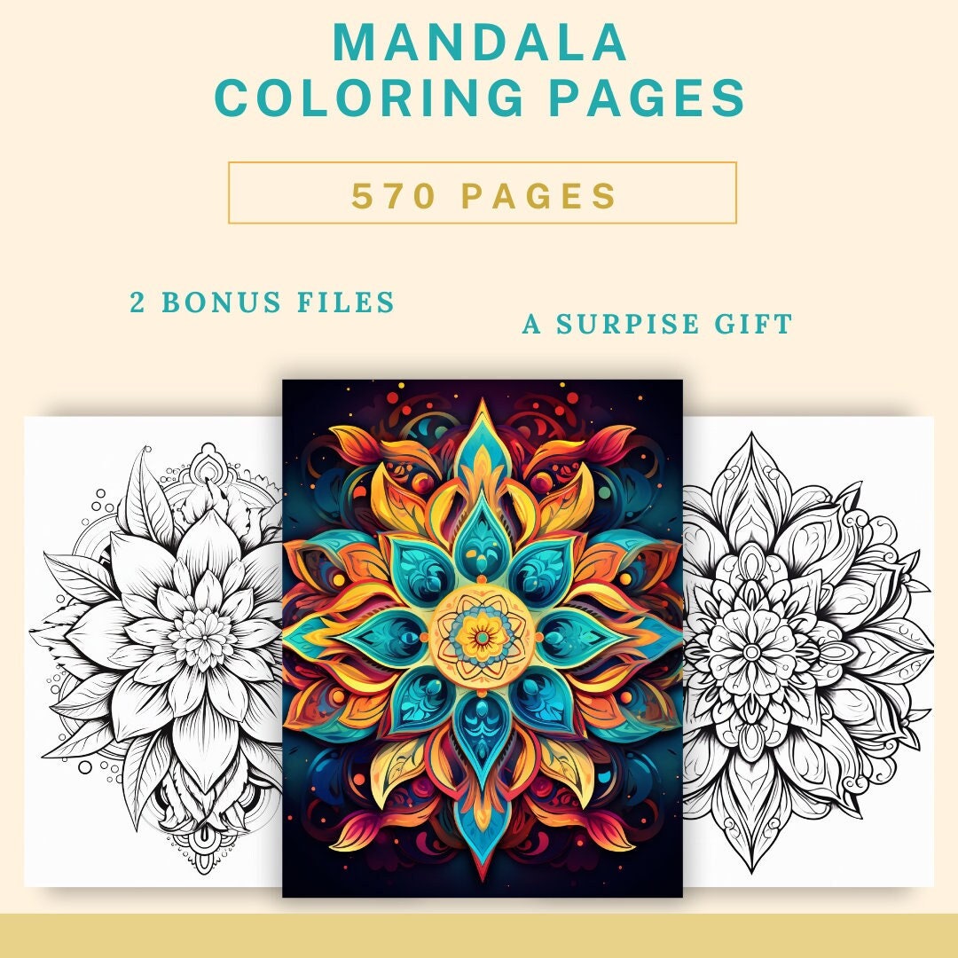 Mandala Coloring Pages | Stress Relief Mindfulness Art | Livre De ...