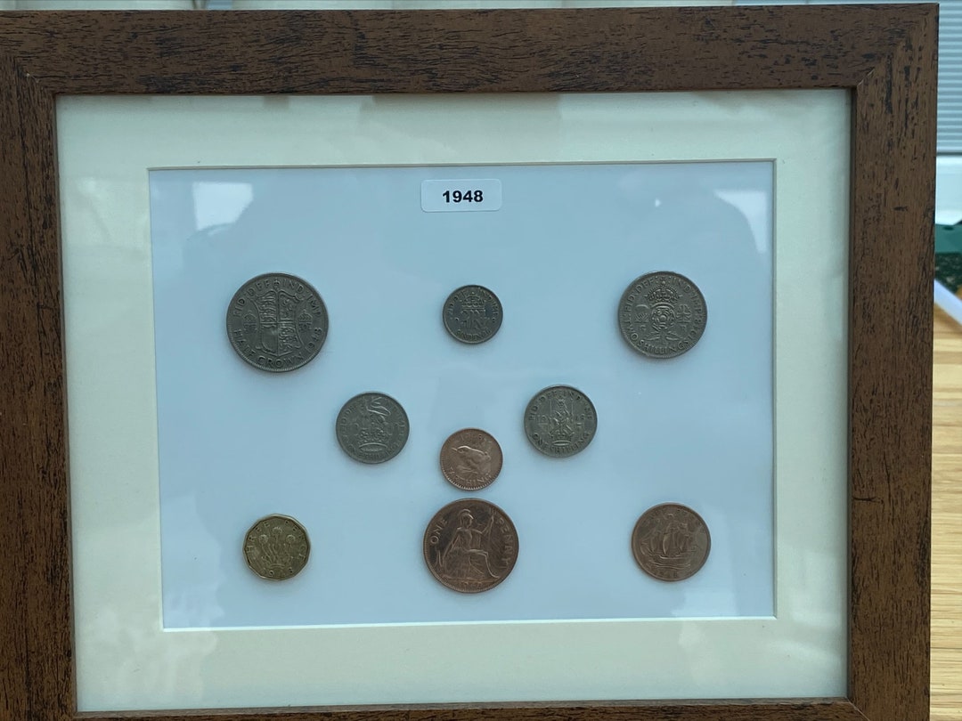1948 Full Year Set of Coins in Frame Great 75th Birthday - Etsy