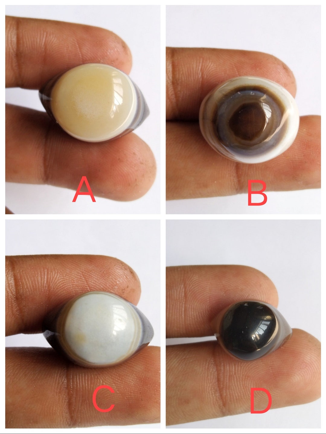 Amazing Quality 100% Natural Agate Eye Banded Agate Eyes Cabochons ...