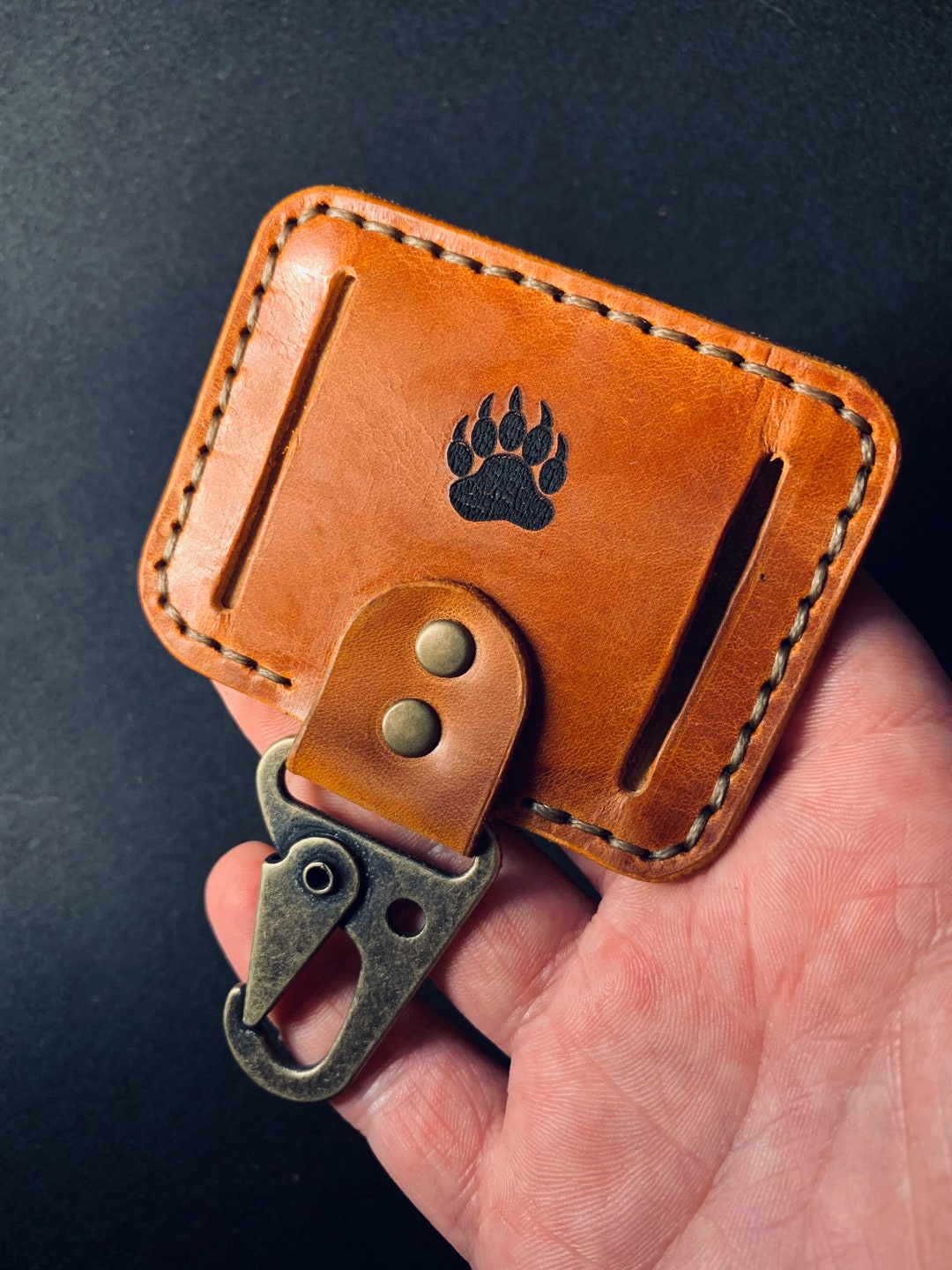 Natural Handmade Leather Belt Holder - Etsy