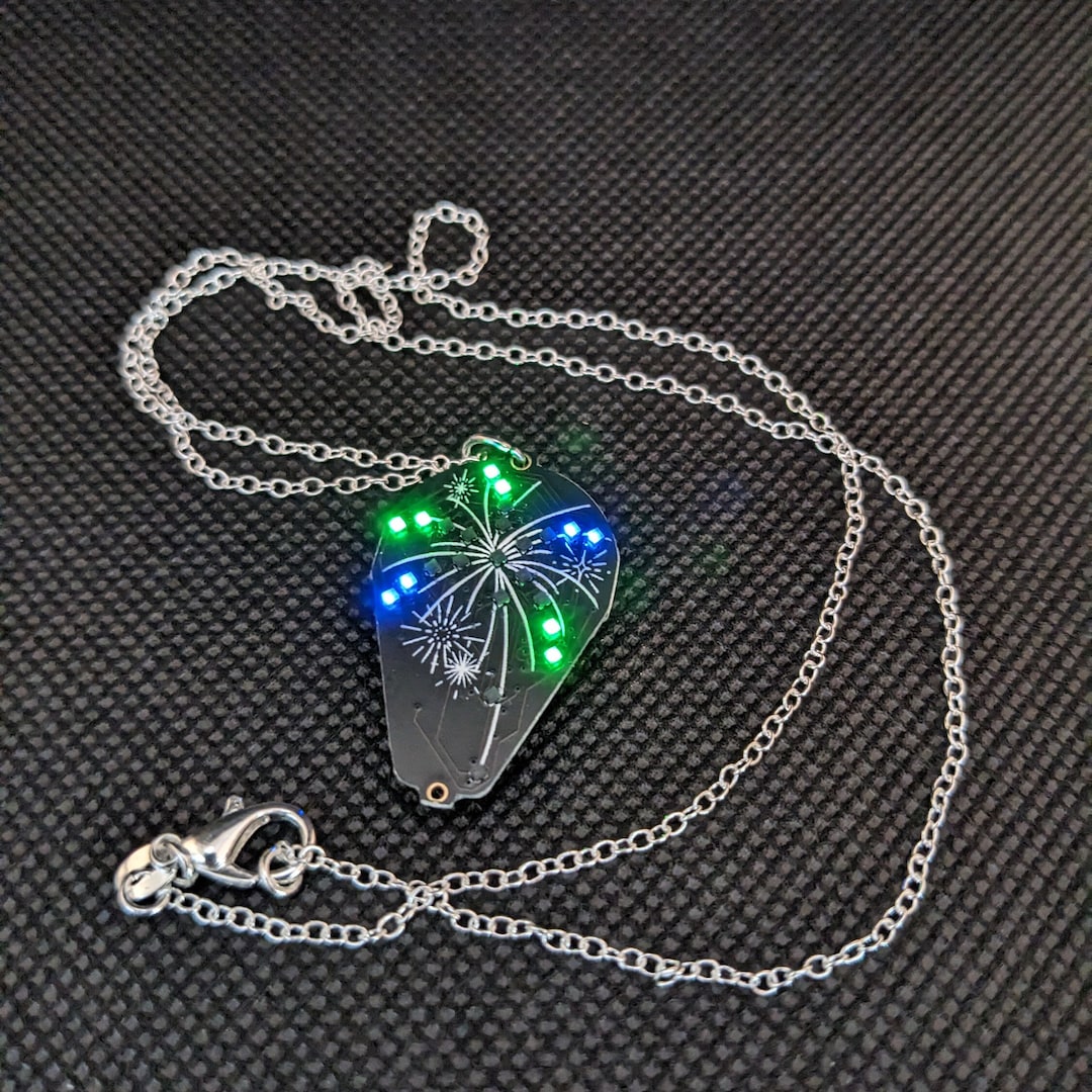 Firework Necklace With Leds. Great for Fourth of July! Unique Pendant ...
