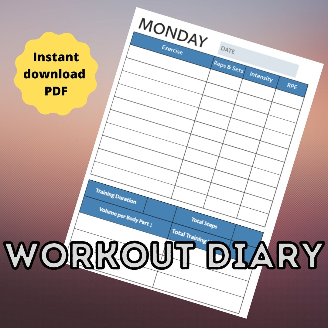 Training Log Book - Activity and Progression Tracking Tool, Exercise ...