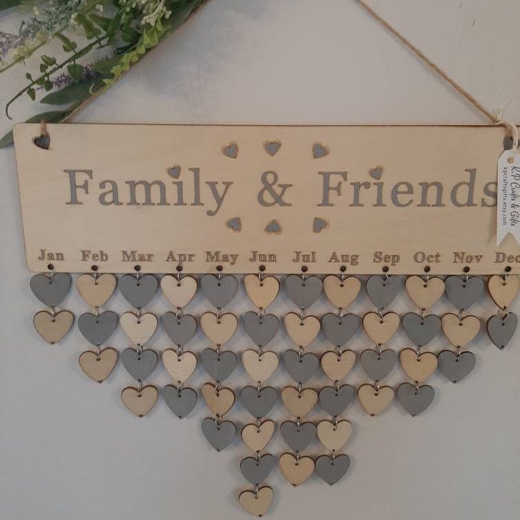 Personalised Birthday Reminder Board Dates to Remember Board - Etsy UK