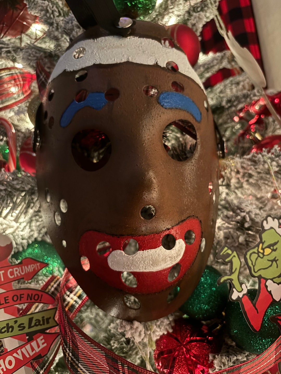 Custom “gingerbread Man” Hockey Mask - Etsy