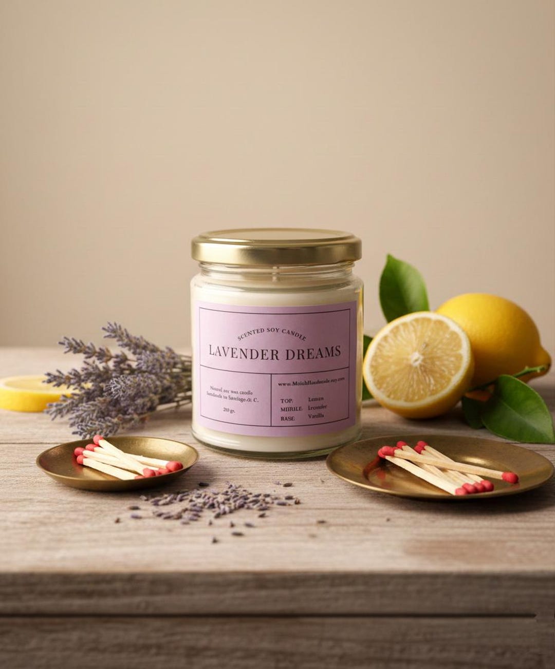 Lavender Soy Candle | Relaxing Scented Candle | Natural Home Fragrance ...