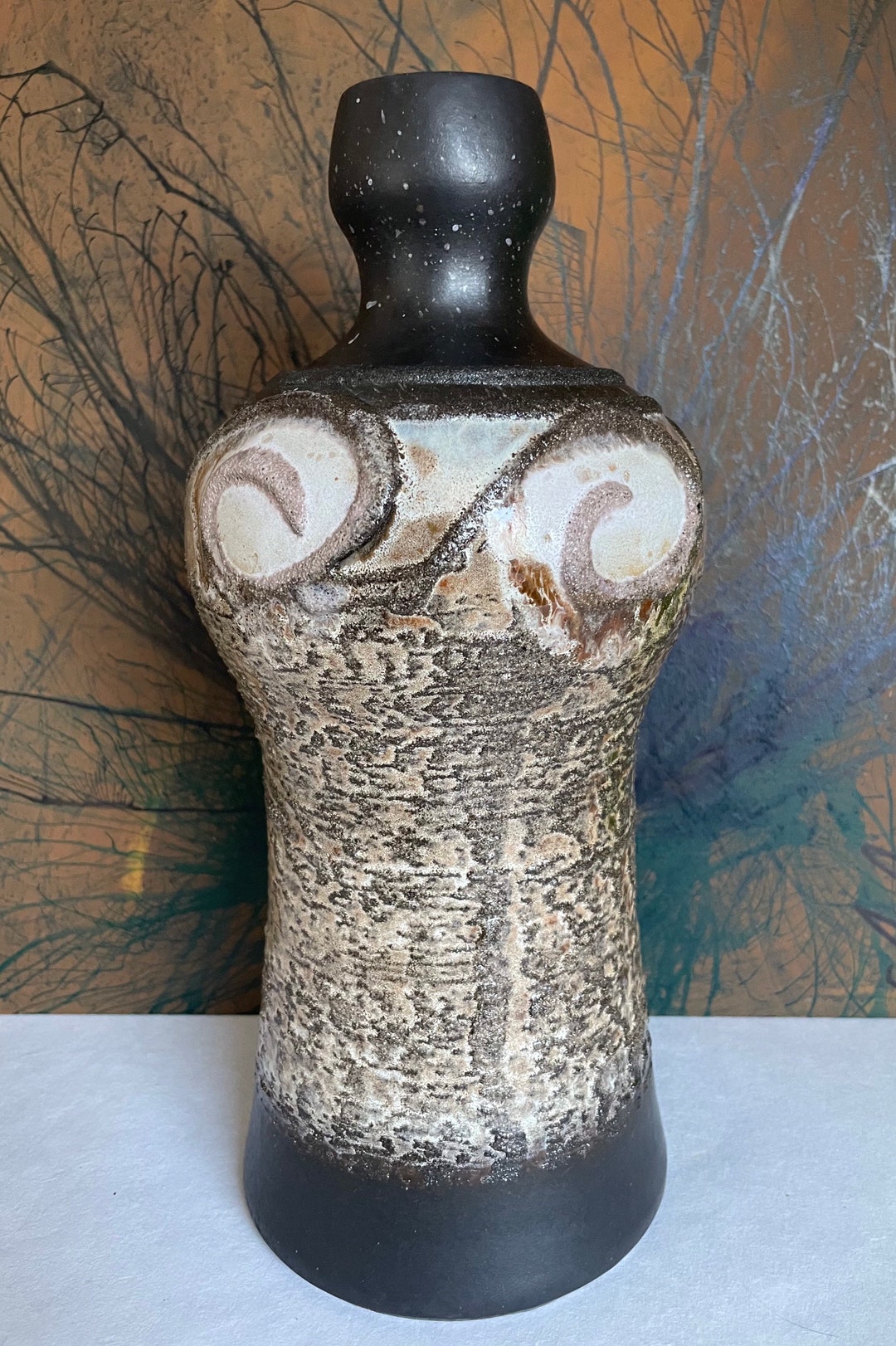 East German Pottery, Mid Century Ceramic Vase Strehla German Pottery ...