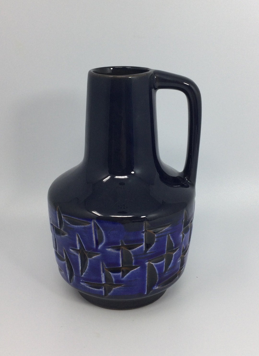 East German Pottery, Mid Century Vase Haldensleben German Pottery, 4073 ...