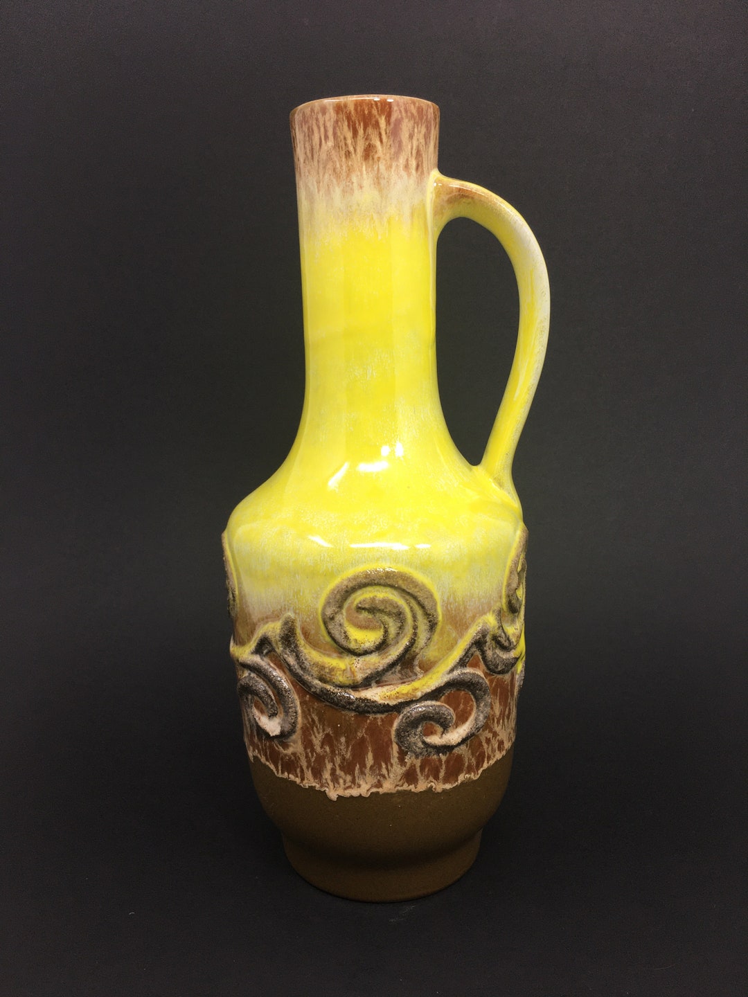 East German Pottery, Mid Century Ceramic Vase Strehla German Pottery ...