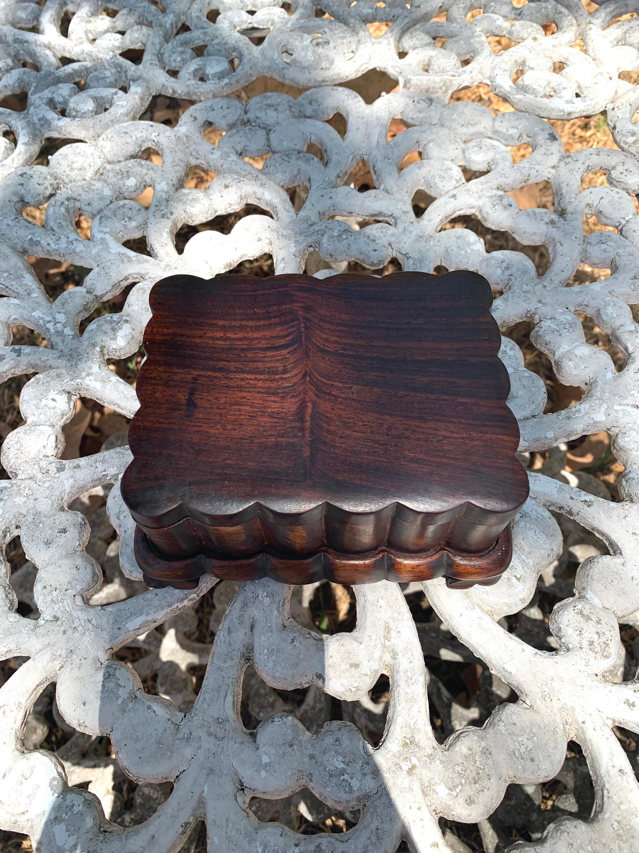 Rare Antique Chinese Zitan Box With Lid & Base Wooden Box 19th Century ...
